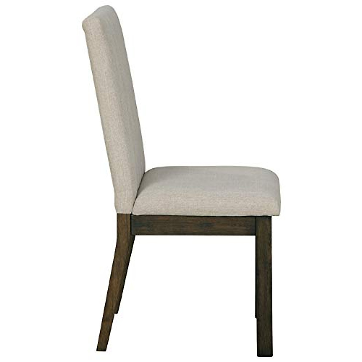 Signature Design by Ashley Dellbeck Contemporary Upholstered Channel Stiched Dining Chair, 2 Count, Beige