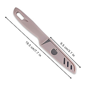 Kocpudu Paring Knife,3 Pieces Sharp and Durable Fruit Knife, with Protective Cover,fruit Knife Small of Exquisite Appearance,suitable for Most Types of Vegetables and Fruits (pink, Blue, Green)