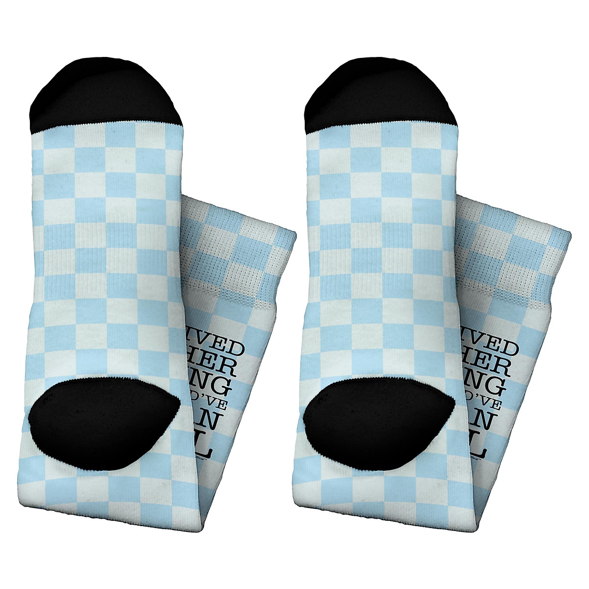 ThisWear Funny Office Gifts For Women I Survived Another Meeting That Should Have Been An Email 1-Pair Novelty Crew Socks