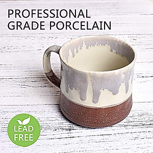 Bosmarlin Large Ceramic Coffee Mug, Big Tea Cup, 7 Colors to Choose, 21 Oz, Dishwasher and Microwave Safe, 1 PCS (Red)