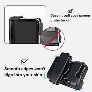 (Upgrade) iGuerburn tSlim X2 Pump Case with 360°Rotating Clip, Tandem tSlim Pump Holder Spool Up Excess Tubing, t Slim G4 Pump Accessories t:Holster Smooth Edges Won't Peel Off Screen Cover(Black)