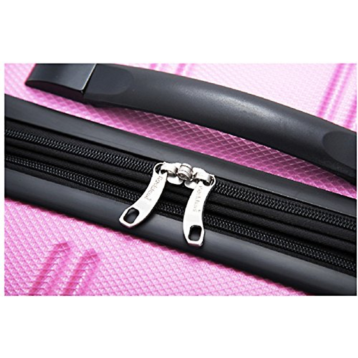 Rockland Melbourne Hardside Expandable Spinner Wheel Luggage, Pink, 2-Piece Set (20/28)