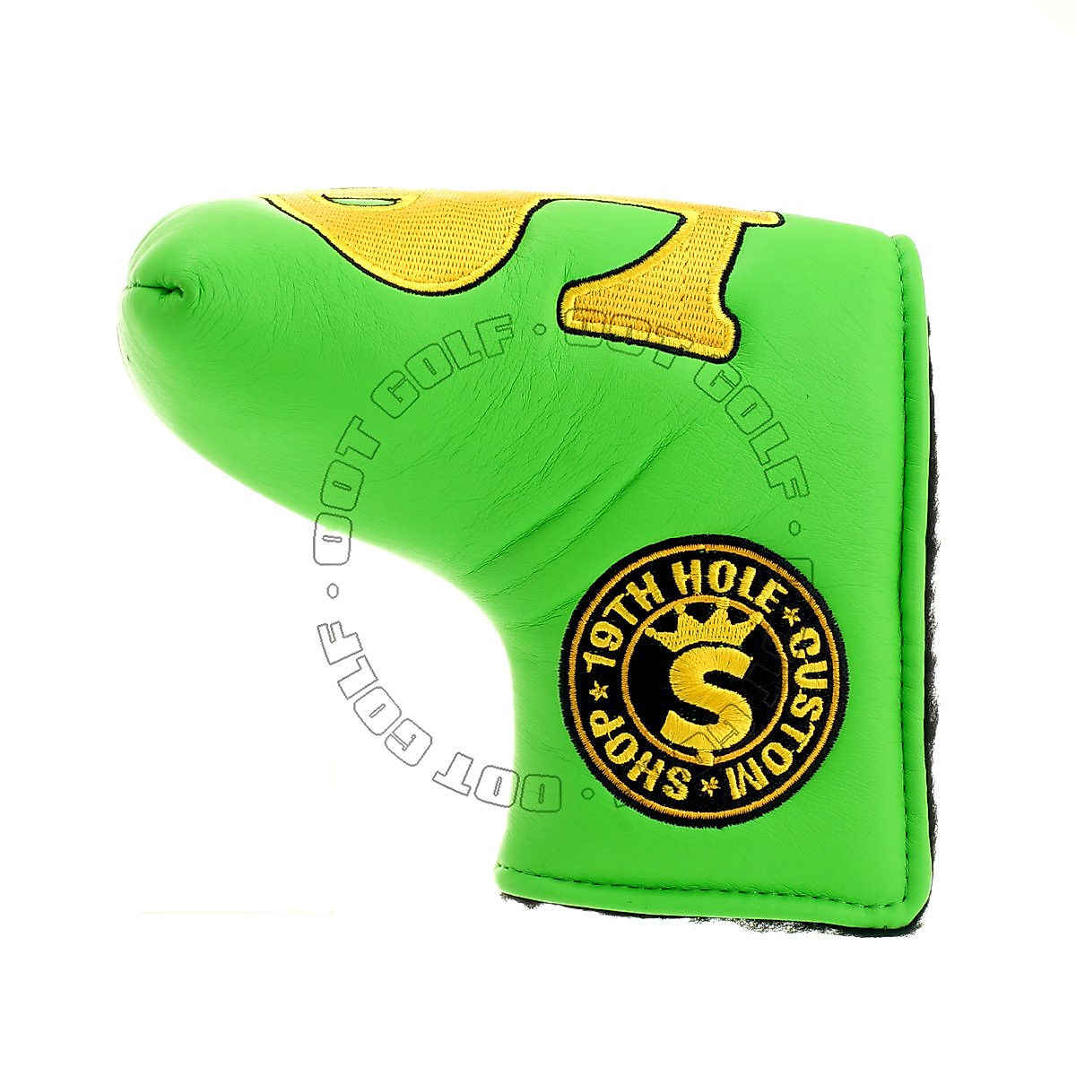 Golf Headcover for Blade Mid-size Mallet Putter, Cash Is King, Green