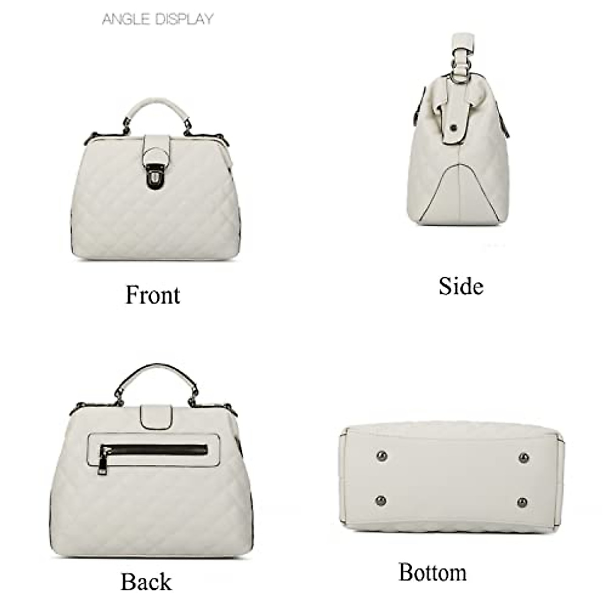 Jopchunm Top Handle Satchel Quilted Crossbody Bags Designer Purses and Handbags for women