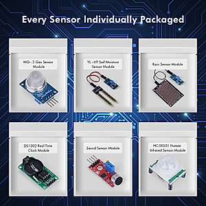 Sensor Modules Kit 16 in 1 Starter Kits For Arduino Raspberry Pi Diy Electronic Kits For UNO R3 Mega2560 Mega328 Nano Sensor Kit For Raspberry Pi 3