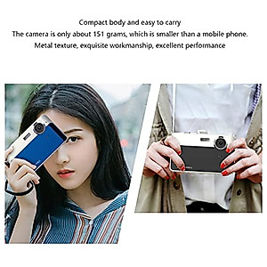 LINXHE Digital Camera 2.7 inch HD Camera Compact Camera Pocket Camera,8X Digital Zoom Rechargeable Small Digital Cameras for Kids,Beginners (Color : Blue, Memory Card : Without)