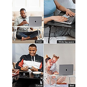 Cooper Mega Table - Large Laptop Desk for Bed, Portable Table Tray, Laptop Stand with Built-in Tablet, Phone Slot, Storage Drawer for Working, Gaming, and Eating on Couch/Sofa/Floor
