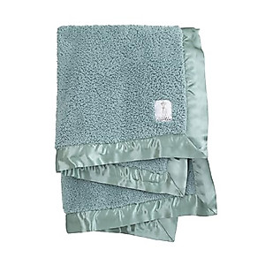 Little Giraffe Baby Blanket - Chenille Soft Blanket with Satin Trim - Baby Stroller Blanket - Newborn Baby Essentials & Gifts - 29" x 35" - Sage