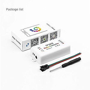 BTF-LIGHTING Wireless Bluetooth Controller SP105E iOS/Android APP for WS2811 WS2812B WS2815 WS2813 WS2801 SK6812 WS2815 SK9822 APA102 etc LED Strip Pixel Fairy String Module Panel Light