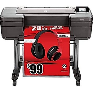 HP DesignJet Z6 Large Format Postscript Graphics Printer - 24", with Advanced Security Features (T8W15A)