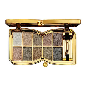 Bernecy Glitter Eyeshadow Palette,10 Colors Sparkle Shimmer Eye Shadow Highly Pigmented Long Lasting Makeup Set Gold(Type 6), Small