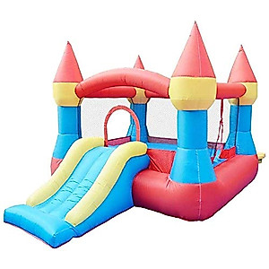 Inflatable Castle for Children, Trampoline Home Small Inflatable Slide Parent-Children S Playground Kindergarten Indoornd Outdoor Toy Playground Colors 265 190 170Cm