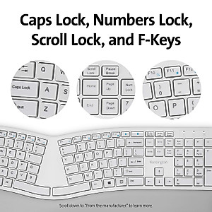 Kensington Pro Fit Ergonomic Wireless Keyboard and Mouse - Grey (K75407US)