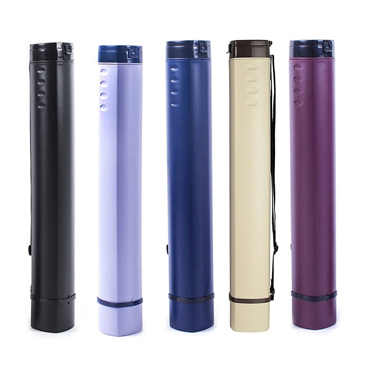 IWOMA Extendable Poster Tubes Expandable 25” to 40” with Shoulder Strap for Carry Documents Drawings Oil Paintings, Maroon