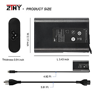 New 45W USB-C Type C AC Adapter Laptop Charger Replacement for Dell XPS 12 13 9360 9365 9370 9300 9380 9310 2-in-1 Latitude 7200 7210 7370 5175 5285 5290 Chromebook 3100 3400 2in1 LA45NM150 Power