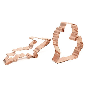 State of Michigan Copper Cookie Cutter (4 X 1.5/2.5 X 2.75)