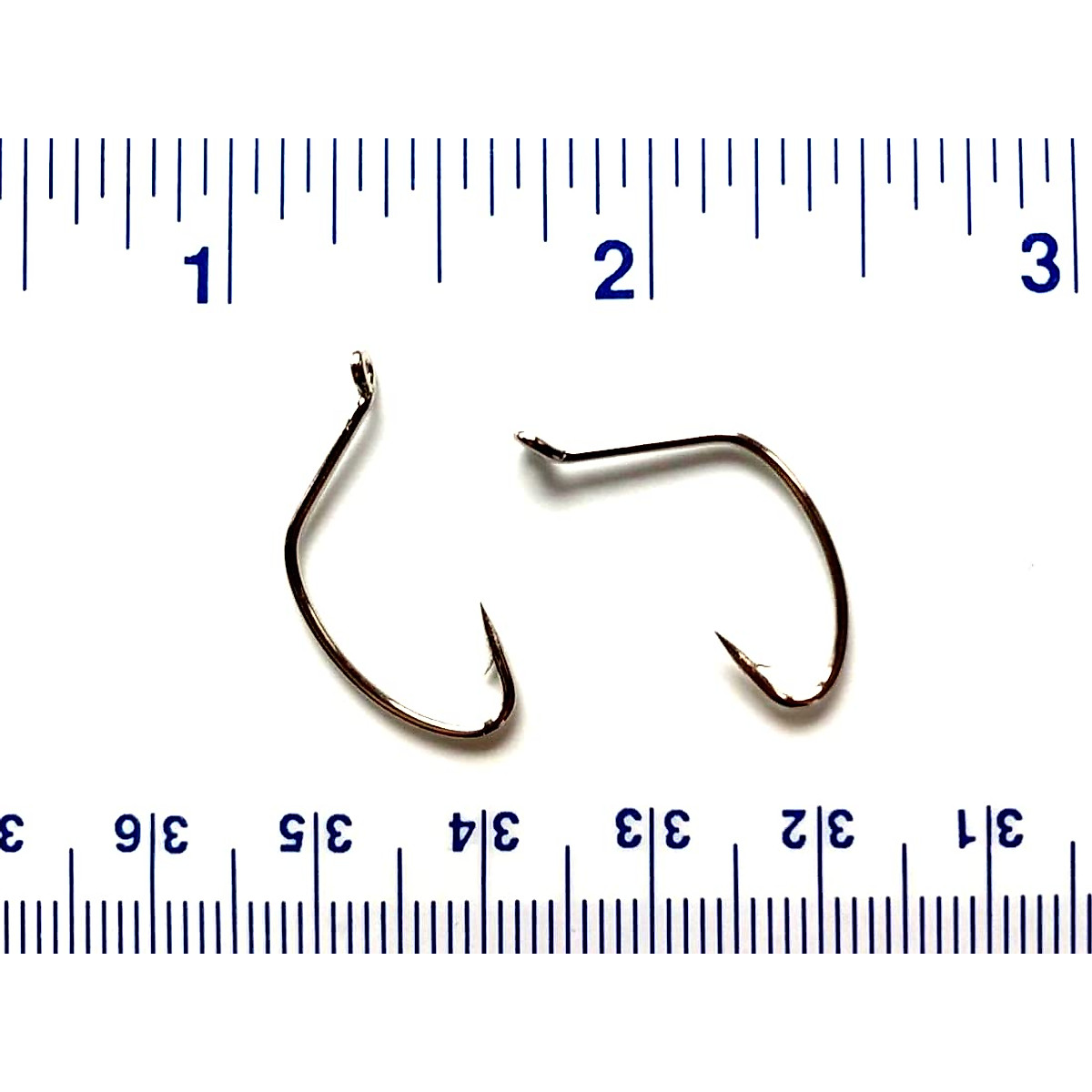 100 Gerry's Tackle 2X Strong Nickel Wide Gap Hollow Point Kahle Hooks Size 8
