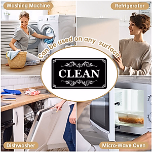Dirty Clean Dishwasher Magnet,Dishwasher Magnet Clean Dirty Sign Magnet for Dishwasher Dish Bin That Says Clean or Dirty Dish Washer Refrigerator for Kitchen Organization and Storage Necessities