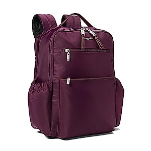 Baggallini Women's Tribeca Expandable Laptop Backpack, Mulberry
