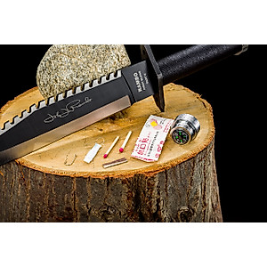 Knife Rambo First Blood Part 2 with Signature of John Rambo, Survival Kit, Sheath