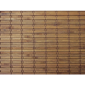 Cordless Woven Wood Roman Shades, 24W x 48H, Eastfield Teak, Sizes 20-72 Wide and 24-72 High