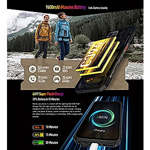 Ulefone Power Armor 18T 5G Unlocked Rugged Phone 2023, 17GB+256GB MTK Dimensity 900 Android 12 Cell Phone, 108MP Rear Camera+Thermal Imaging Camera, 6.58" FHD+ 9600mAh Unlocked Smartphones 5G HiFi