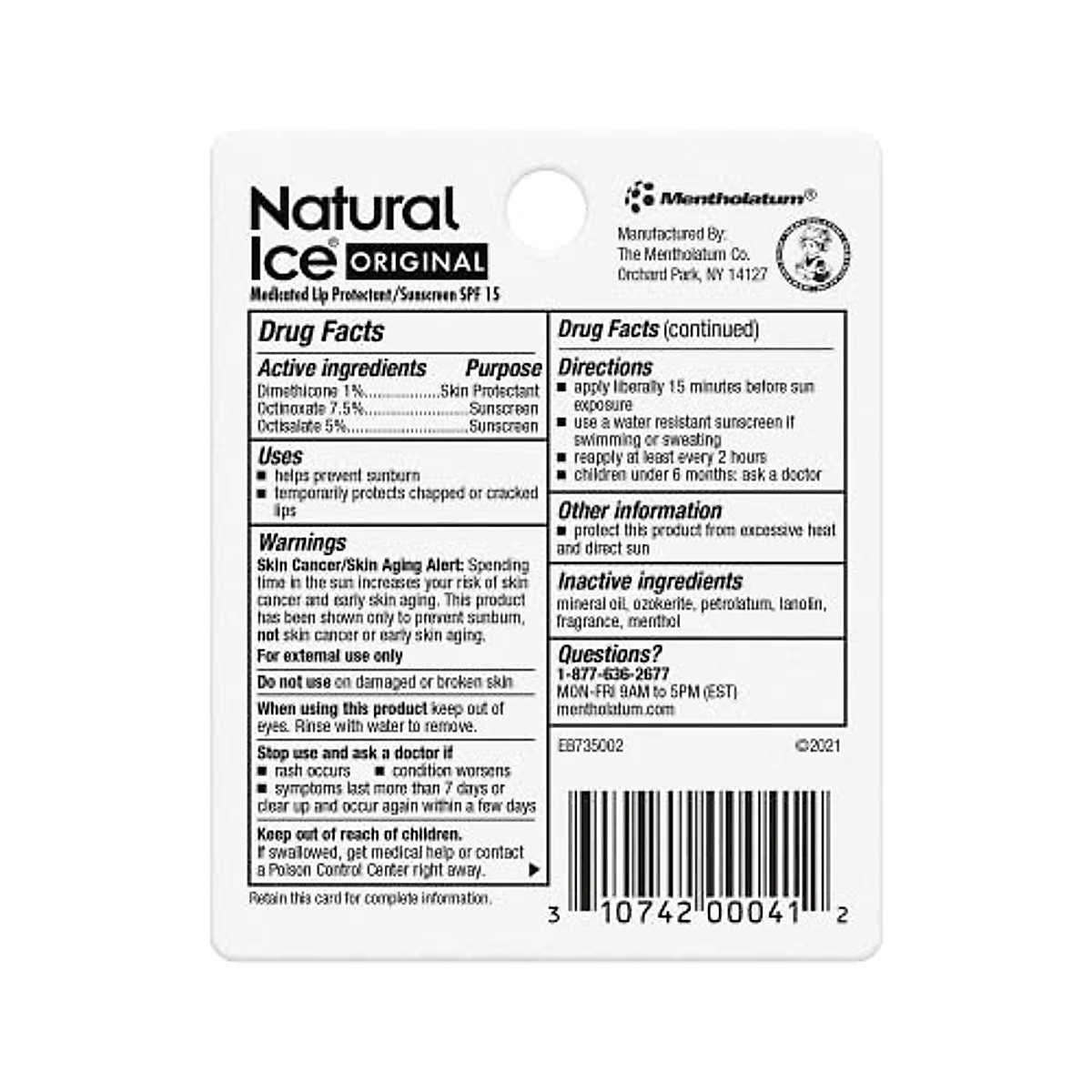 Natural Ice Original SPF 15 Medicated Lip Balm - 12 Count Pack