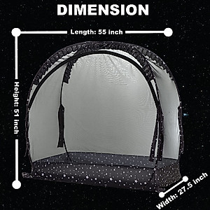 JOINSI Safety Crib Tents to Keep Toddler in, Pop Up Baby Mosquito Net Cover Bed Canopy for Infant - Black