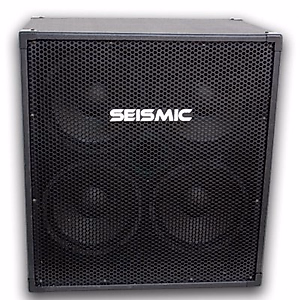 Seismic Audio - 410 Bass Guitar Speaker Cabinet with Horn and Volume Control PA DJ 400 Watts 4x10 4 10