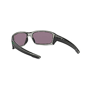 Oakley Men's OO9331 Straightlink Rectangular Sunglasses, Grey Ink/Jade Iridium, 61 mm