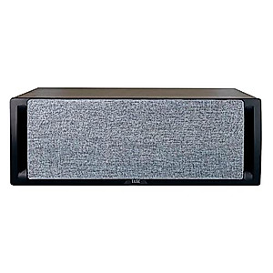 ELAC Uni-Fi Reference 3-Way 5-1/4" Center Speaker, Oak or Walnut Center Speaker for Home Theater, Black Baffle with Walnut Sides