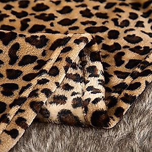 MERRYLIFE Leopard Throw Blanket Decorative Fleece Throw | Ultra-Plush Colorful Girls Boys | Couch Blanket Travel Lap | (40" 50", Cheetah)