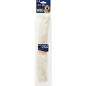 PET FACTORY 100% Made in USA Beefhide 12" Roll Dog Chew Treat - Natural Flavor, 1 Count/1 Pack