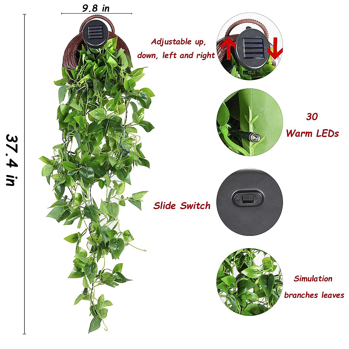 2 Pack Solar Watering Can Lights Garden Decor, Waterproof Solar Fairy Lights Hanging Solar Lantern Lights for Patio, Landscape, Pathway, Flower Bed, Gardening Gifts - 8 Modes (Lvy)