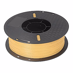 3D Printer Roll Filament, Smokeless Plastic Shell 1kg Spool 1.75mm PLA Print Filament High Accuracy for Industrial Devices(Gold)
