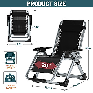 NAIZEA Living Room Chairs Folding Chair Recliner Chair for Living Room, Folding Lounge Chair Reclining Patio Chairs with Mattress for Indoor Outdoor, Adjustable Folding Cots Sleeping Cots for Adults