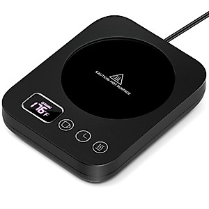 Misby Mug Warmer, Upgrade Coffee Warmer for Desk with 3 Temperature Settings, Fast Heating Cup Warmer 12 Timer, 4H Auto Shut Off, Gravity Sensor, Keep Best Temp for Tea,Beverage,Milk -Black