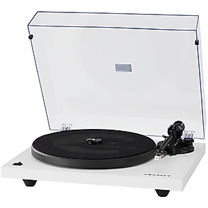 Crosley C6B-WH Belt-Drive Bluetooth Turntable Record Player with Adjustable Tone Arm, White