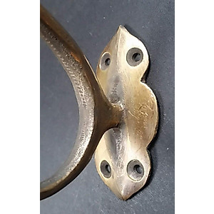 2 Large Solid Brass Vintage Antique Style Ornate Double Coat Hat Towel Hooks 6" #C11