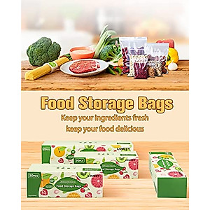 Ziplock Bag Organizer, Bag Storage Organizer for Kitchen Drawer, Plastic Bag Organizer for Gallon, Quart, Sandwich, Snack, Slider, Bamboo Baggie Organizer Compatible with Ziploc, Glad, Hefty, Solimo