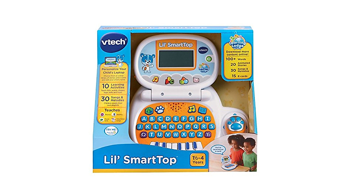 VTech Lil' SmartTop White Toddler Laptop for Early Learning