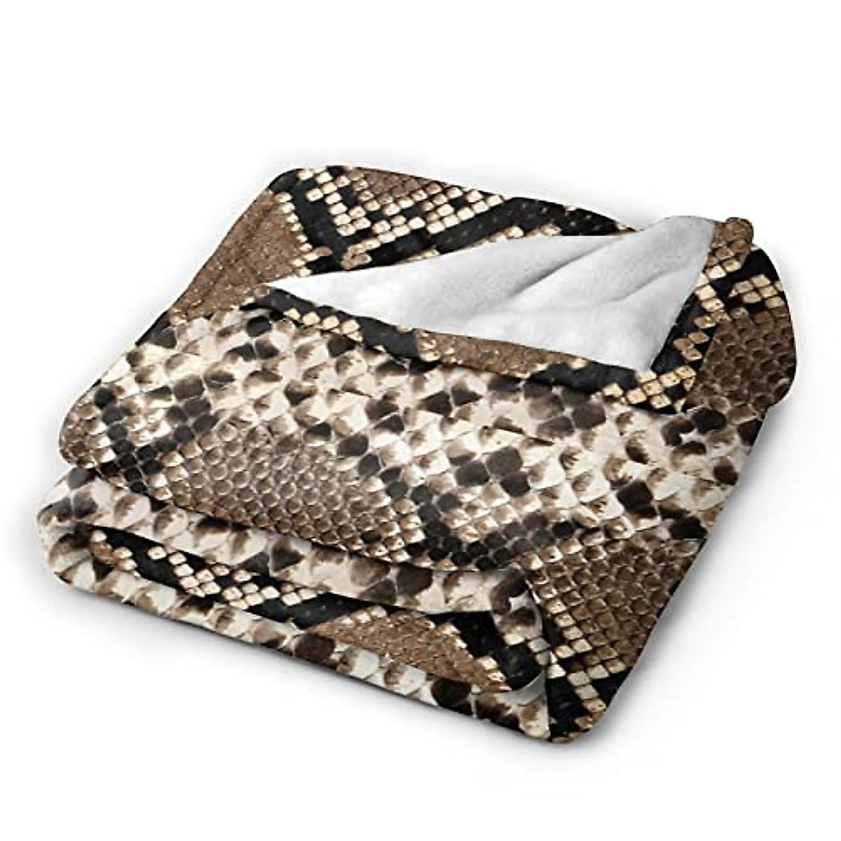 Snake Skin Blanket Air Conditioning Blanket Blanket Soft, Cool Throw Blanket Flannel Animal Blanket(80"x60")