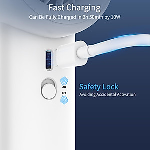 WAFTING Portable Handheld Fan, USB Fan Portable Personal Fan with 100 Speed Adjustable, 5000mAh Battery Rechargeable Mini Fan for Travel Camping Outdoor, Gifts for Women Men