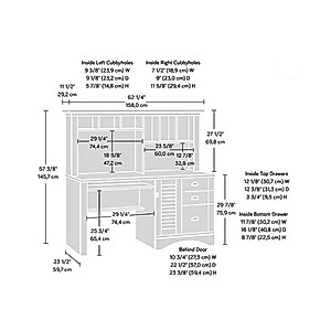 Scranton & Co Modern Wood Computer Desk with Hutch in Salt Oak