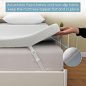ONLIMET Mattress Topper Queen, 3 Inch Queen Memory Foam Mattress Topper for Body Support & Pressure Relief with Breathable & Removable & Washable Bamboo Fiber Cover Queen Mattress Topper (60X80'')