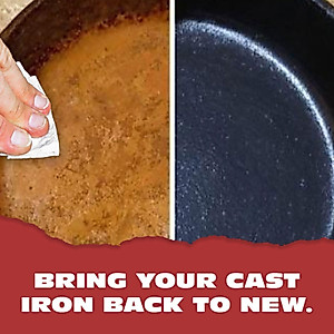 Knapp Made Cast Iron Seasoning Wax and Carbon Steel Seasoning Wax - 2 Oz Unique Blend of Natural Oils and Beeswax - Restore Cast Iron, Steel, Cutting Board, Kitchenware Seasoning wax (2 Pack)