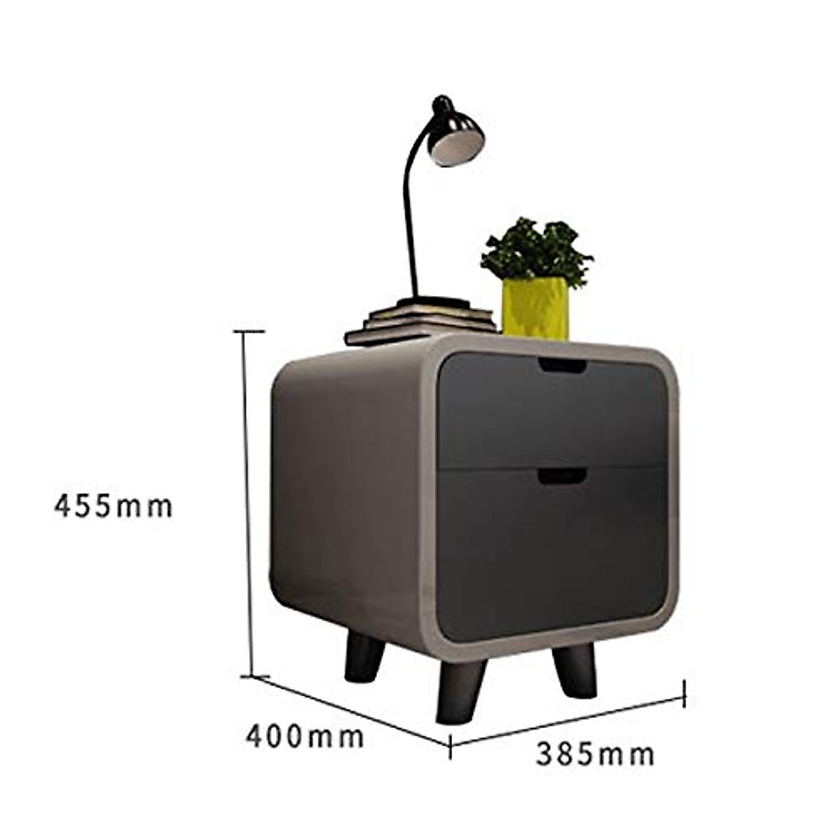 ZHAOLEI Bedside Table Simple Small Bedroom Mini Grey Paint Mini Simple Creative Bedside Cabinet