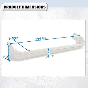 HECASA 240534701 Refrigerator Door Shelf Rack Bar Compatible with Frigidaire Kenmore Gibson Galaxy Crosley White-Westinghouse Kelvinator 1 PCS
