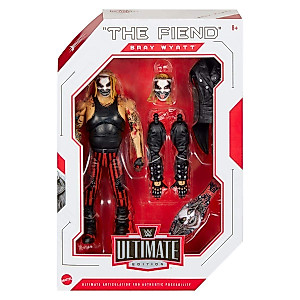 WWE Ultimate Edition Wave 7 The Fiend Bray Wyatt Action Figure 6 in with Interchangeable Entrance JacketLanternExtra Head and Swappable Hands for Ages 8 Years Old and Up