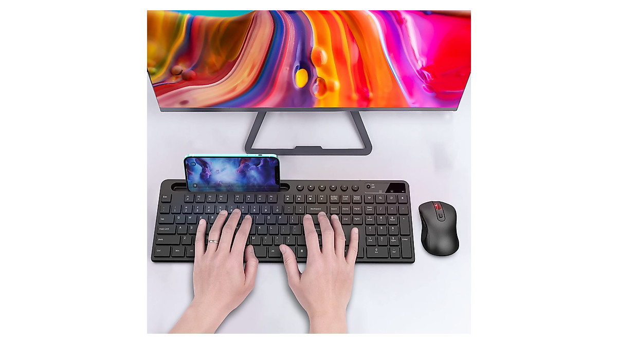 MARVO Wireless Keyboard & Mouse Combo - Ergonomic & Silent